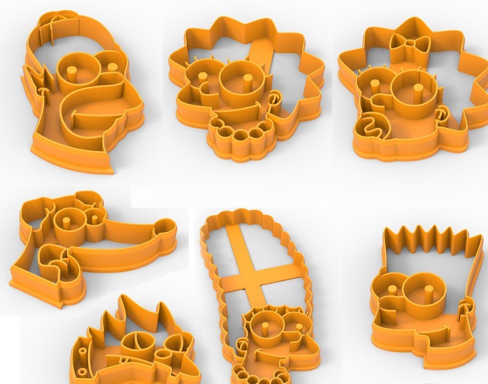 STL-Datei SIMPSON COOKIE CUTTERS 🍪 ・3D-druckbares Modell zum ...