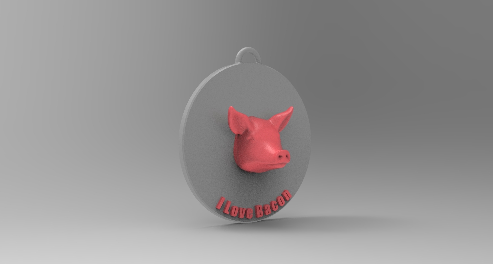STL file I Love Bacon keychain ️‍🔥 ・3D print design to download・Cults