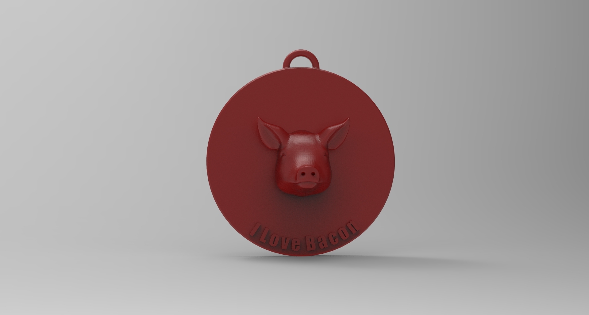 STL file I Love Bacon keychain ️‍🔥 ・3D print design to download・Cults