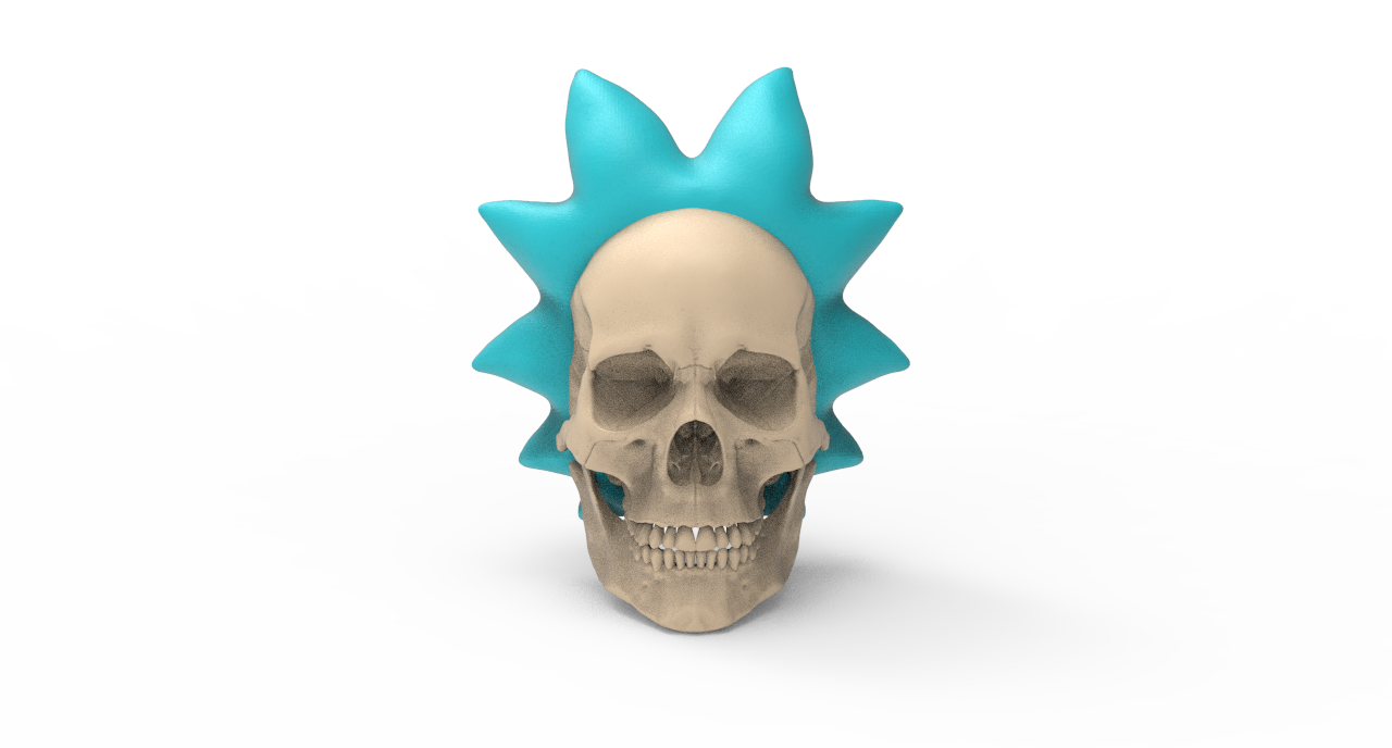 Файл STL rick skull 💀 ・Модель для загрузки и 3D печати・Cults