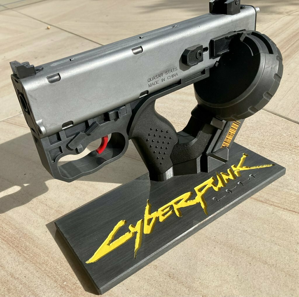 Free 3D file Cyberpunk Quazar DR12 Gel Blaster Stand 👽 ・3D print object ...