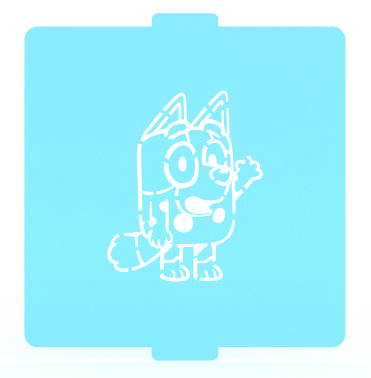 Number 6 Cake Topper Bluey Bingo Printable PNG