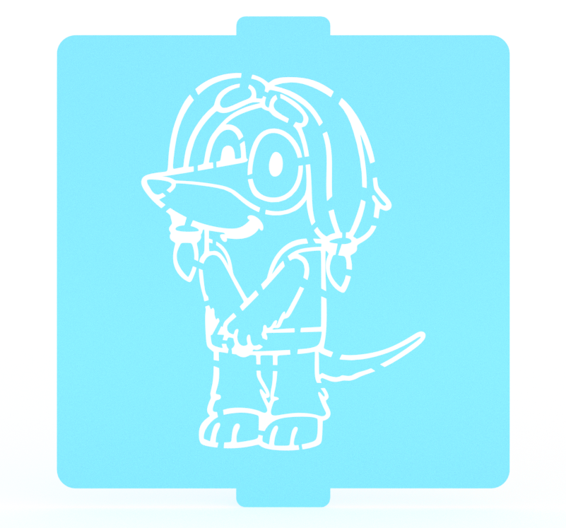 ☕ Bluey stencil set of 9 for Coffee and Baking・ 3D File for ・Cults