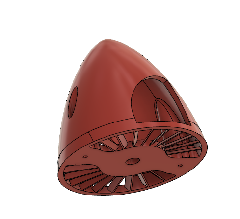 STL file 2-Bladed Fanned Spinner for Fun Racer - 67mm ️ ・3D printer ...