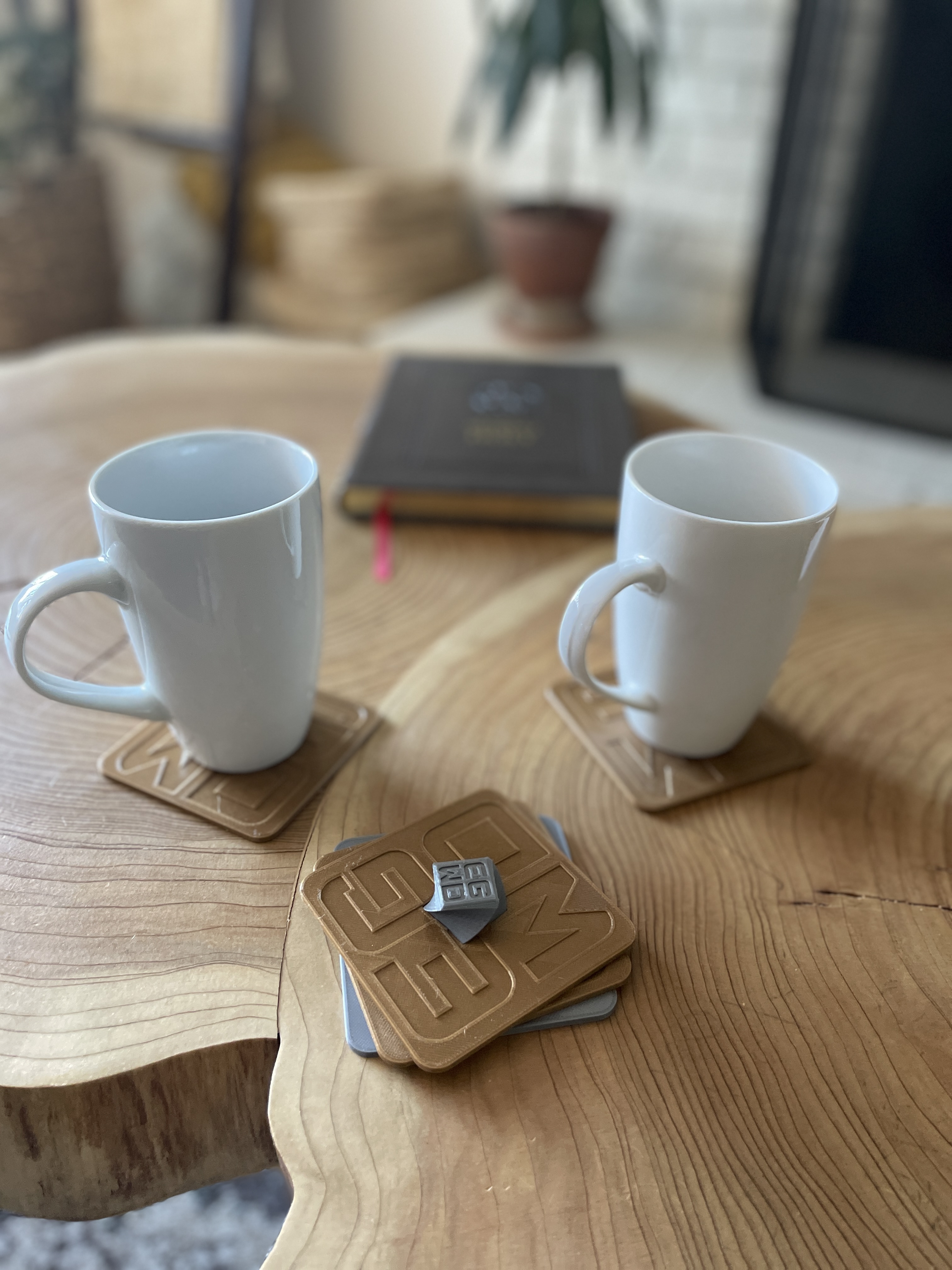Free STL file Stacking Coaster Set ☕ ・3D printable model to download・Cults
