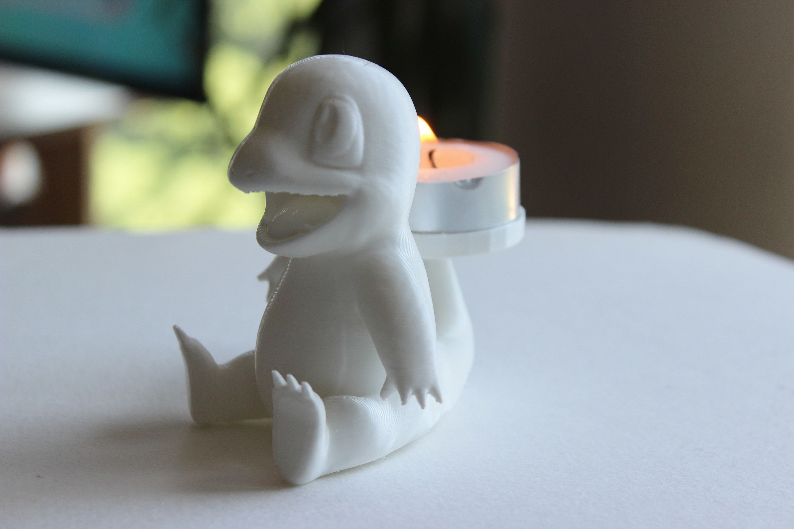 🕯️ Charmander Tealight Candle Holder・ OBJ File for ・Cults