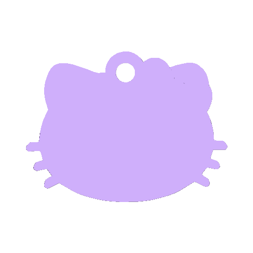 Archivo STL Hello Kitty Keychain / LLavero Placa Hello Kitty 👋・Plan ...