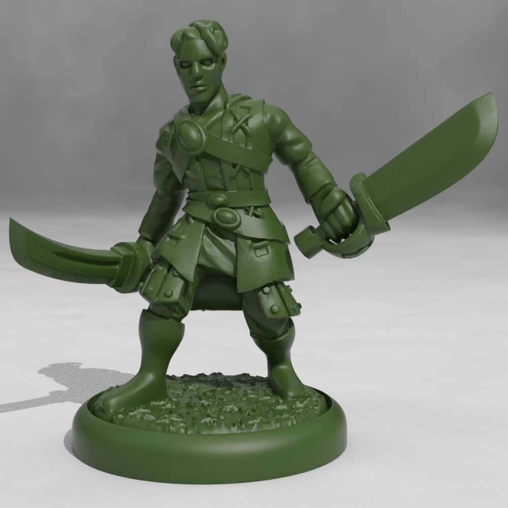 Free STL file Dual-wielding Ranger Ben 🎲 (OBJ)・3D printable model to ...