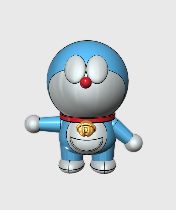 🤏 Doraemon small figure・Free STL File for ・Cults