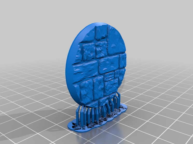 🧸 40mm Stonework Textured Bases・Free 3D File for ・Cults