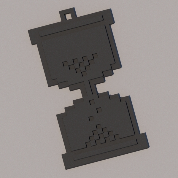 Archivo STL SAND CLOCK PIXEL PENDANT 🕰️ ・Plan imprimible en 3D para ...