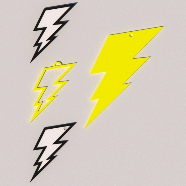 STL file LIGHTNING PENDANT 🌩️ ・3D printable model to download・Cults