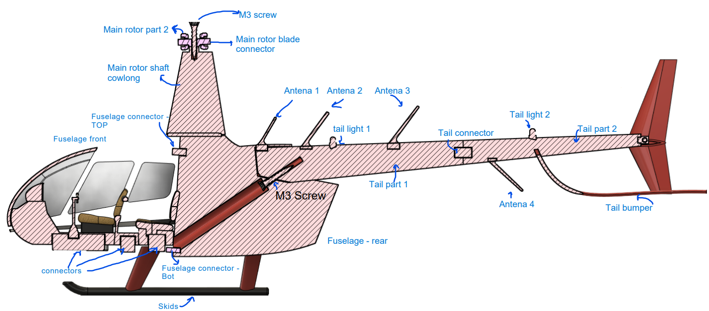3D file Robinson R66 🚁 ・3D printing template to download・Cults