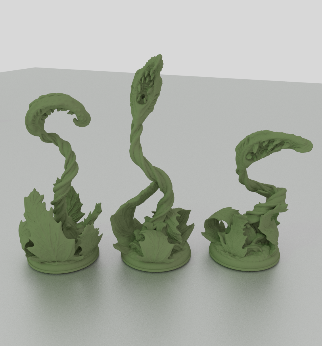 🌿 Tendril Carnivorous Plant 28mm and 50mm Creature for RPGs 5 Piece Set ...