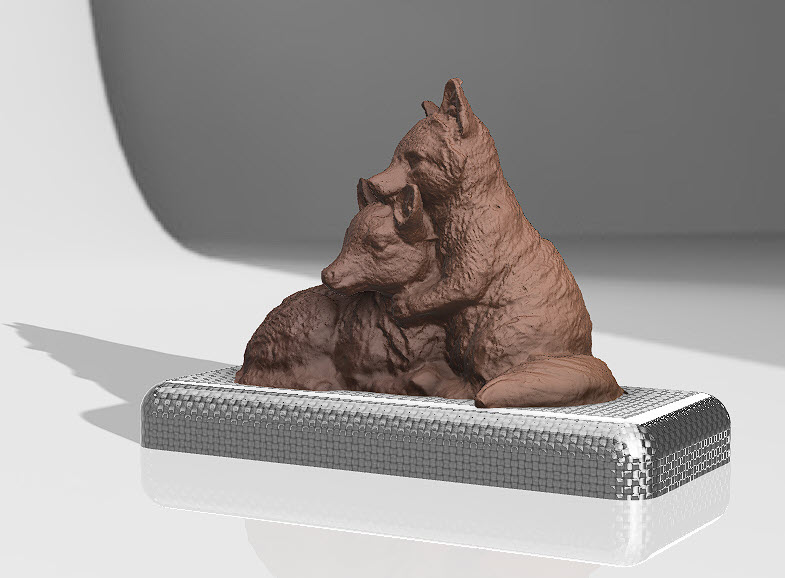 Fichier STL Chevreuil avec renard 🐉 ・Objet imprimable en 3D à ...