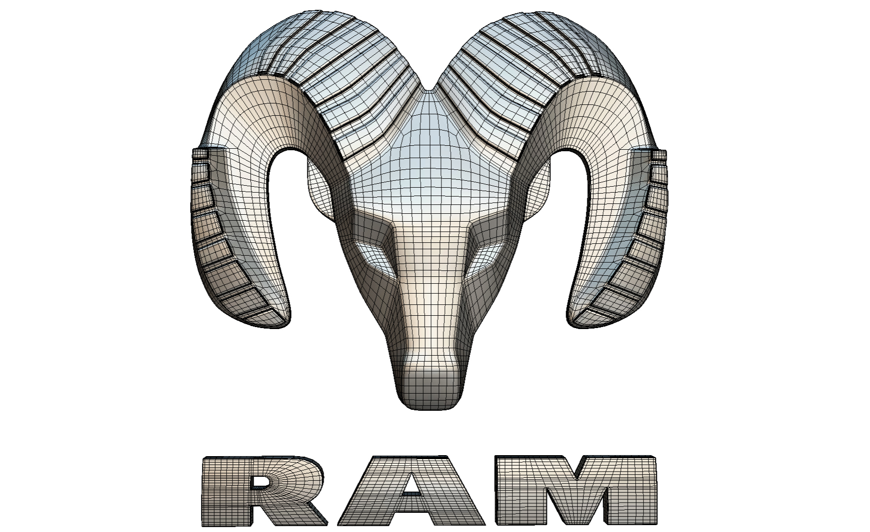 🐏 ram logo・ STL File for ・Cults