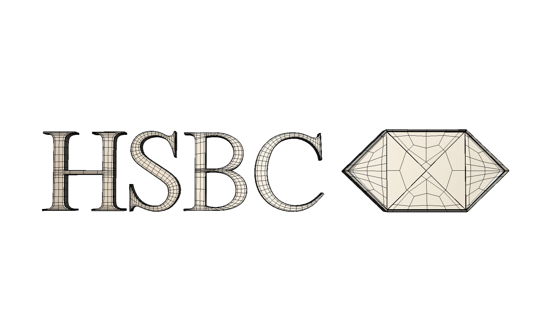 STL file hsbc logo 🎭 (OBJ)・Design to download and 3D print・Cults