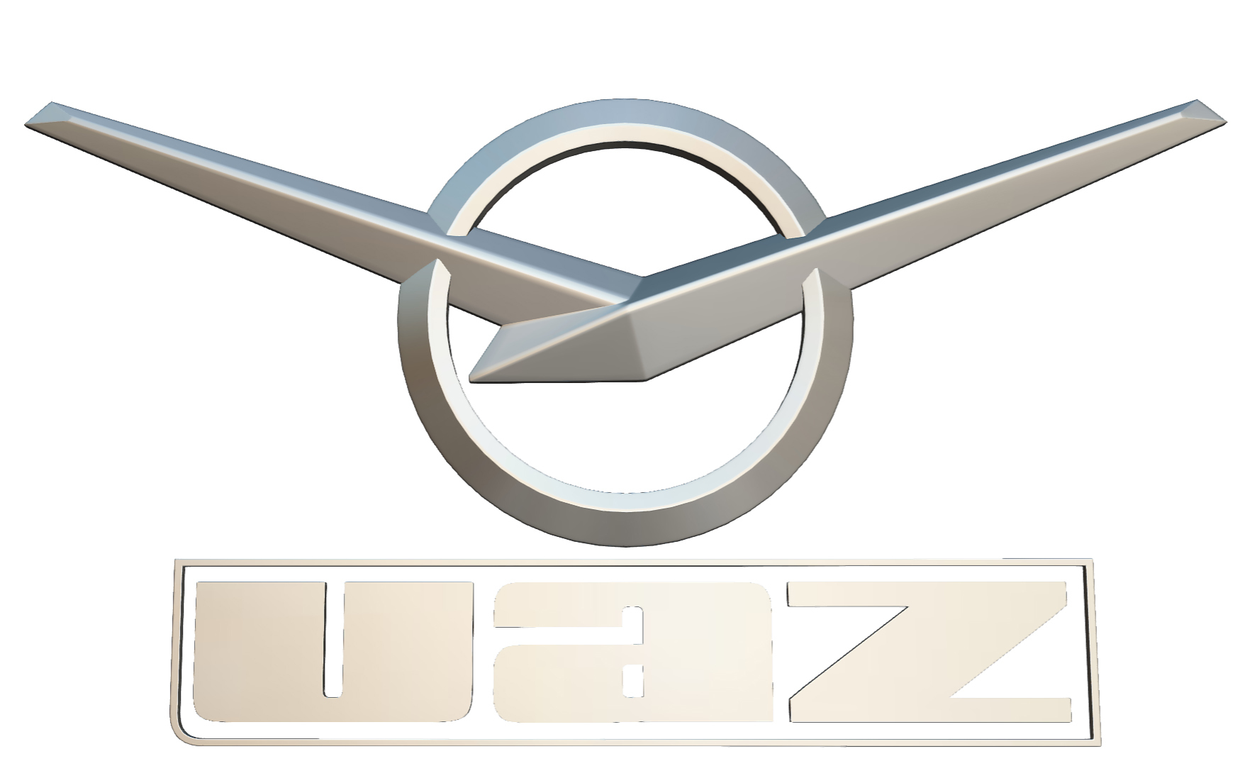 STL file uaz logo 🚗 (OBJ)・Design to download and 3D print・Cults