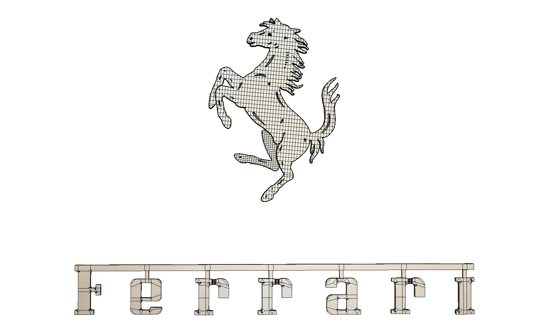 STL file ferrari logo 8 🚗 (OBJ)・3D print model to download・Cults