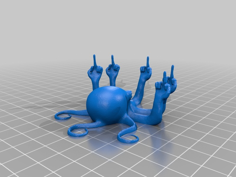 😡 Angry Octopus (magnetic)・Free 3D File for ・Cults