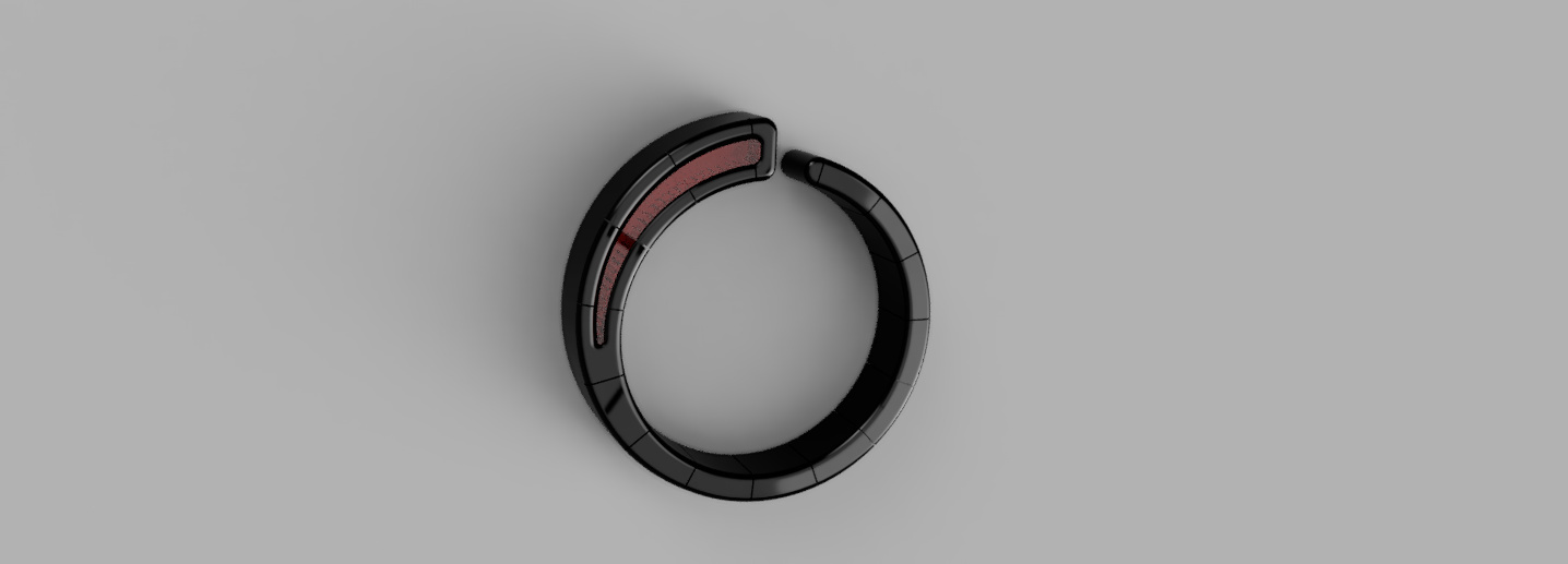 STL file Chrome Black ring with an embedded ruby 💍 ・3D printing design ...