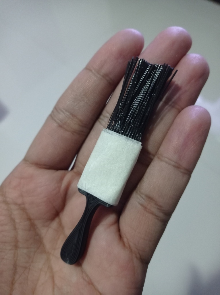 🛠️ Fully 3D Printable Mini Brush - 10min print・Free STL File for ・Cults