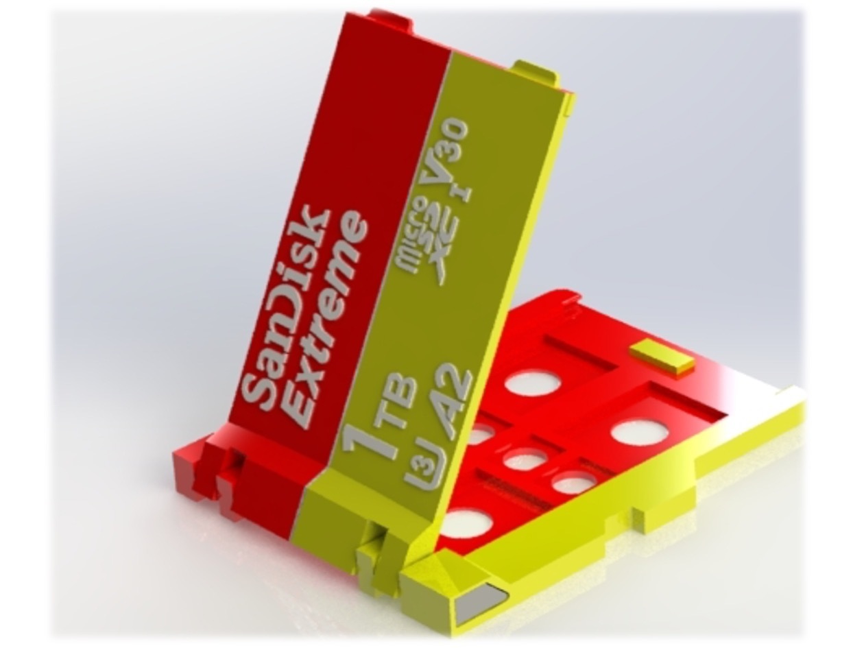 3D file Micro SD Card Holder 🎨 ・3D printer design to download・Cults