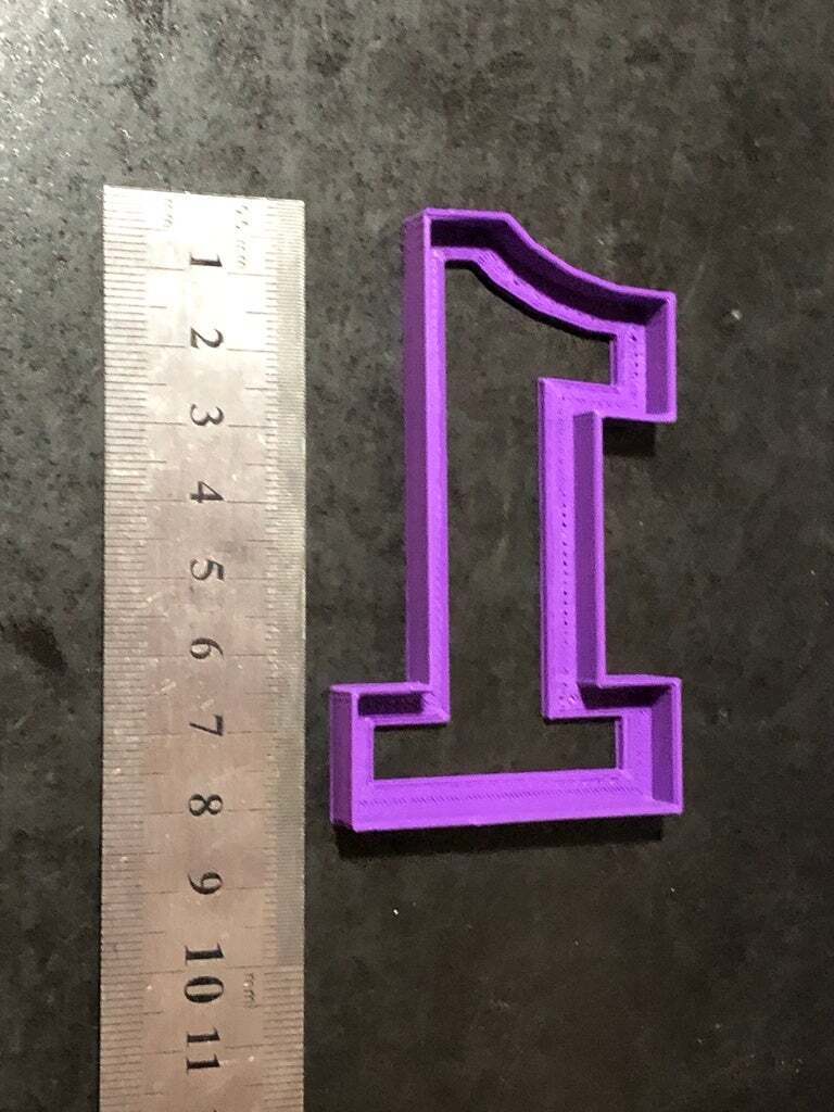 🍪 Number 1 cookie cutter・Free STL File for ・Cults