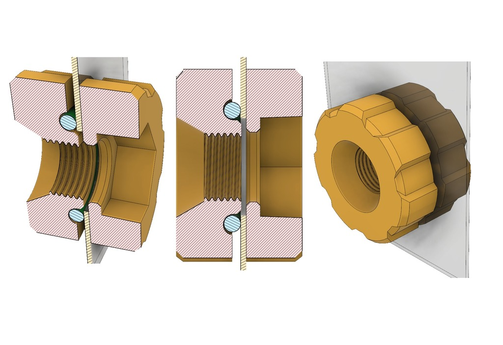 Free STL file Bushing Cap for Water and Air projects 1/8" 🧢 ・3D ...