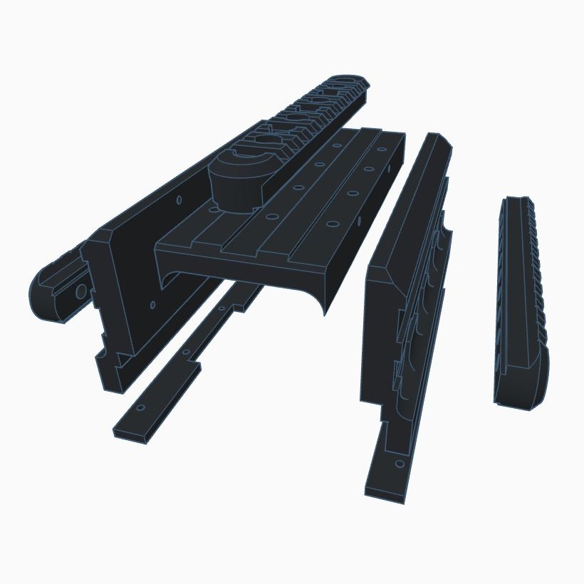 🔫 M2HB/M3HB Triple Picatinny Sight Mount・ 3D File for ・Cults