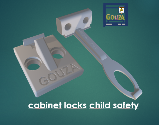STL file cabinet locks child safety 🧒 ・3D printable model to download・Cults
