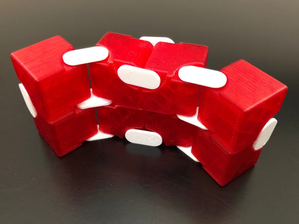 Распечатать в 3D работу Snapping Hinged Infinity Cube, Magic Cube, Flexible Cube, Folding Cube ...