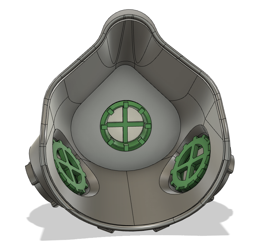 👽 Respiratory mask with breathing valves. To install MSA filters.・Free ...