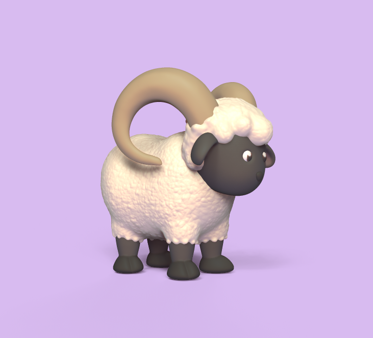 🐏 Cute Ram・ 3D File for ・Cults
