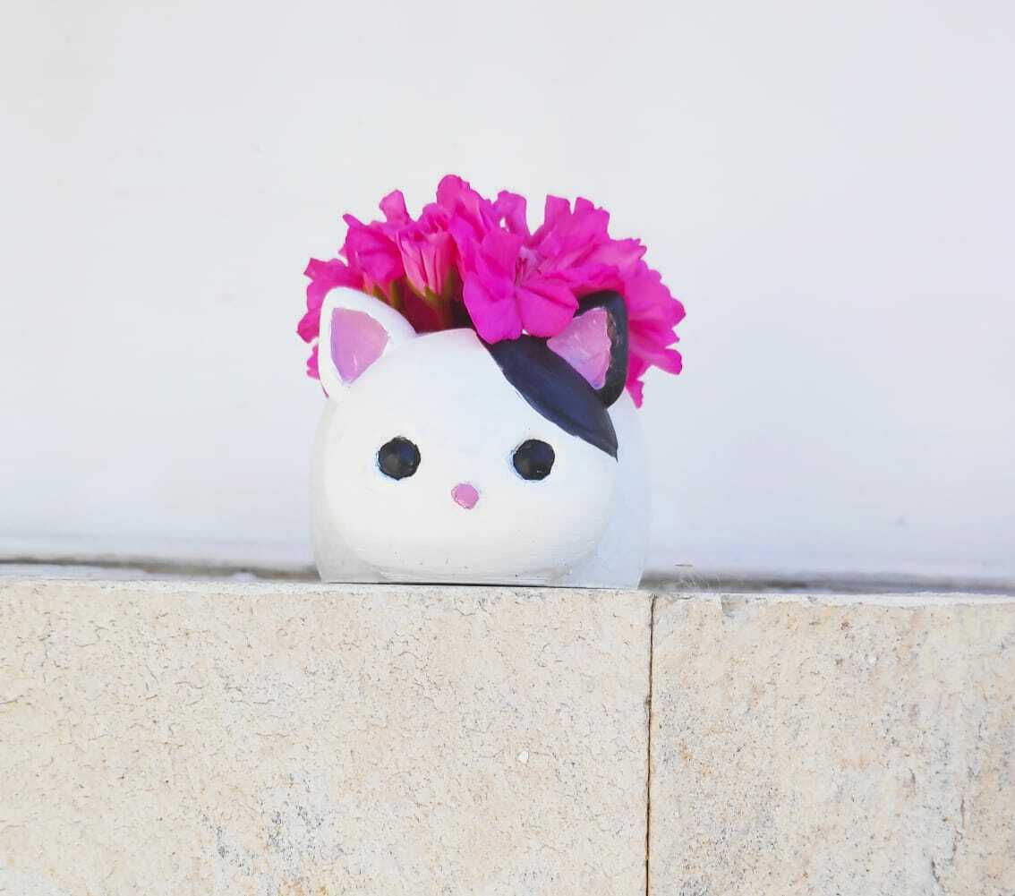 3D file Cute Cat Pot 🐱・Model to download and 3D print・Cults