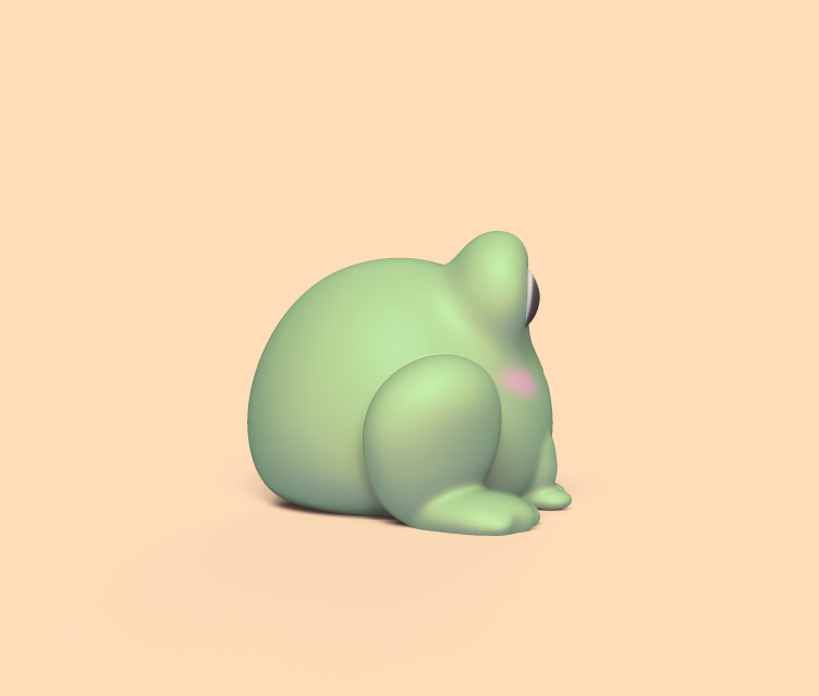 3D file Cute round Frog 🐸 ・Model to download and 3D print・Cults
