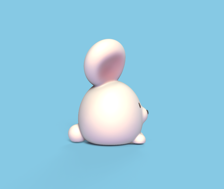 3D file Cute Round Bunny ️ ・3D printing idea to download・Cults