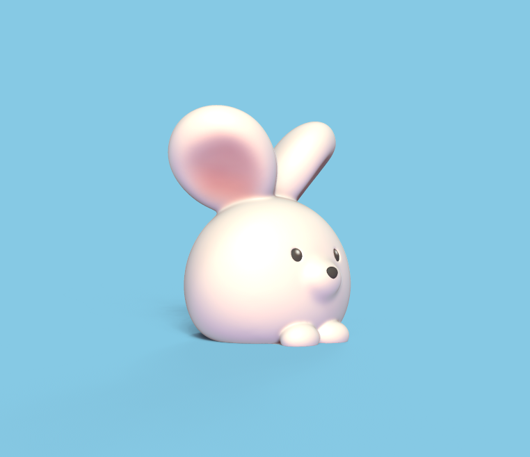 3D file Cute Round Bunny ️ ・3D printing idea to download・Cults