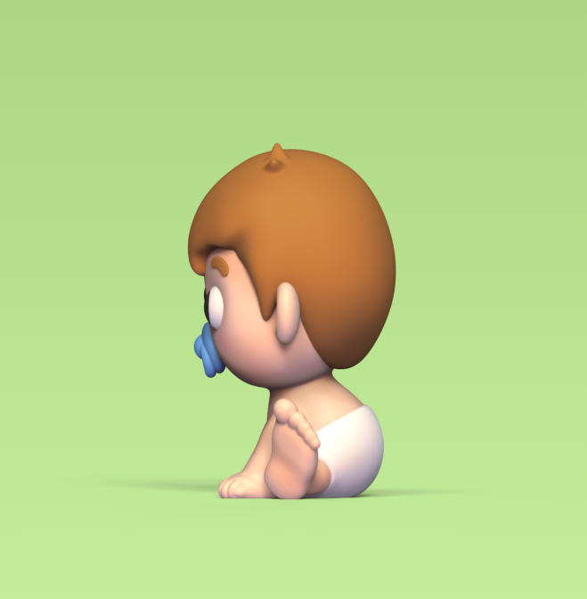 3D file Cute Sitting Baby 👶 ・3D printable model to download・Cults