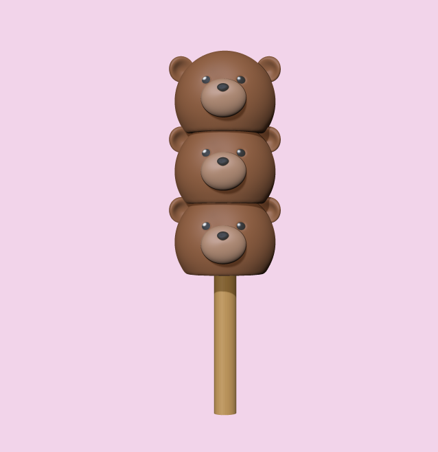 3D file Cute Bear Dango 🐻 ・Model to download and 3D print・Cults