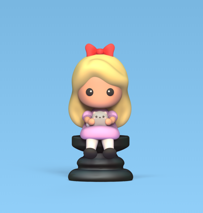 ♟️ Alice Chess - Side A - Queen - Alice・ 3D File for ・Cults
