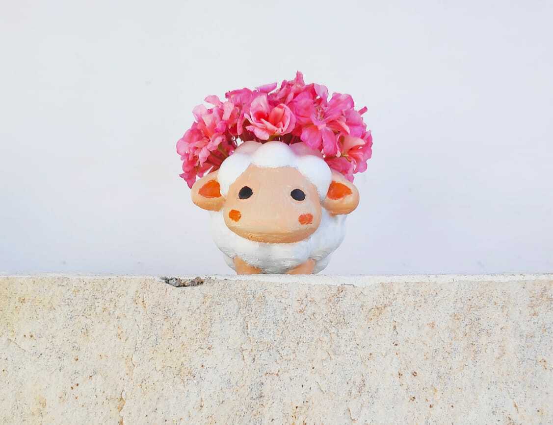 3D file Cute Sheep Pot 🐑 ・3D printing model to download・Cults