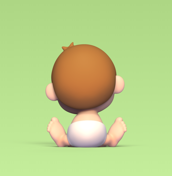 3D file Cute Sitting Baby 👶 ・3D printable model to download・Cults