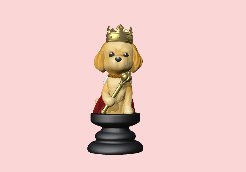 🐕 Dog Chess Pieces・ 3D File for ・Cults