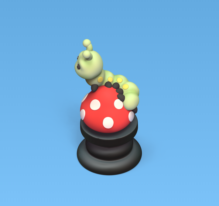 3D file Alice Chess - Side A - Rook - Caterpillar ♟️ ・Model to download ...