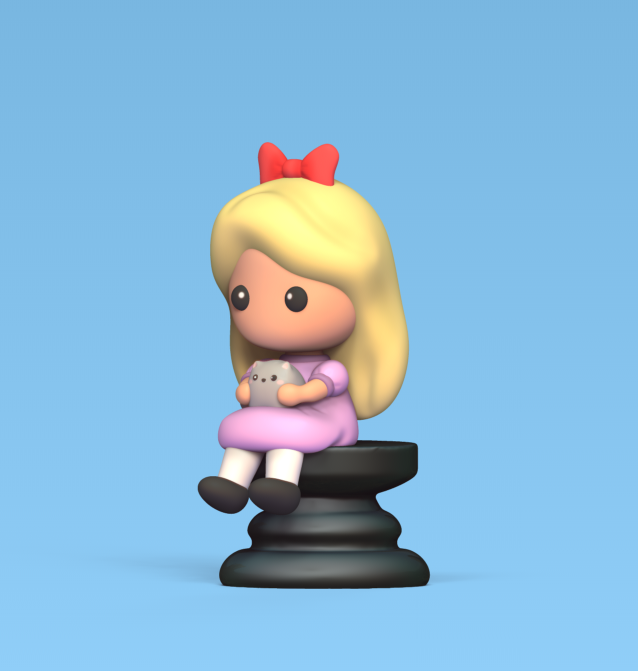♟️ Alice Chess - Side A - Queen - Alice・ 3D File for ・Cults