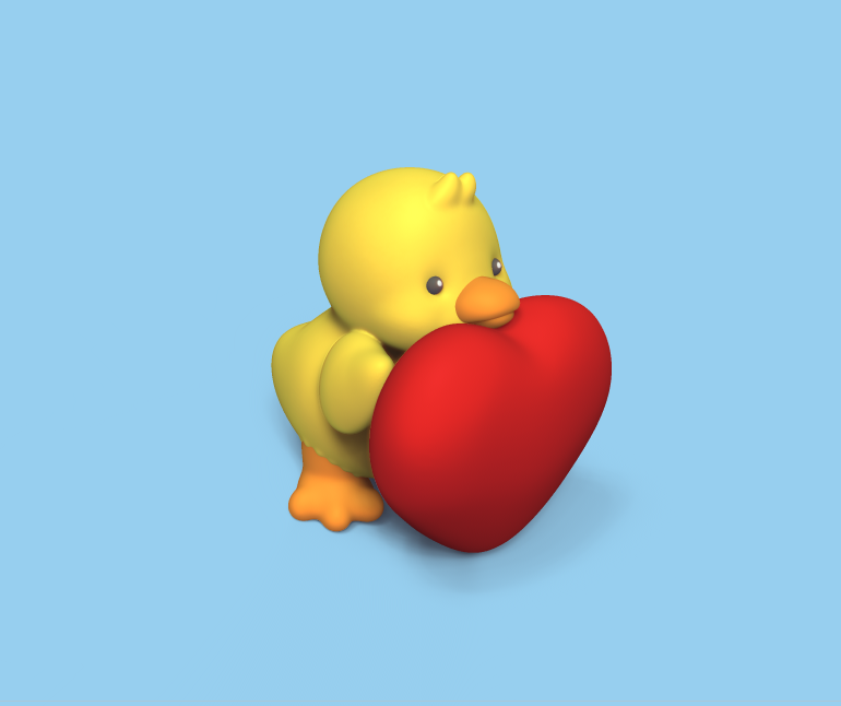 🦆 Duck Heart・ 3D File for ・Cults