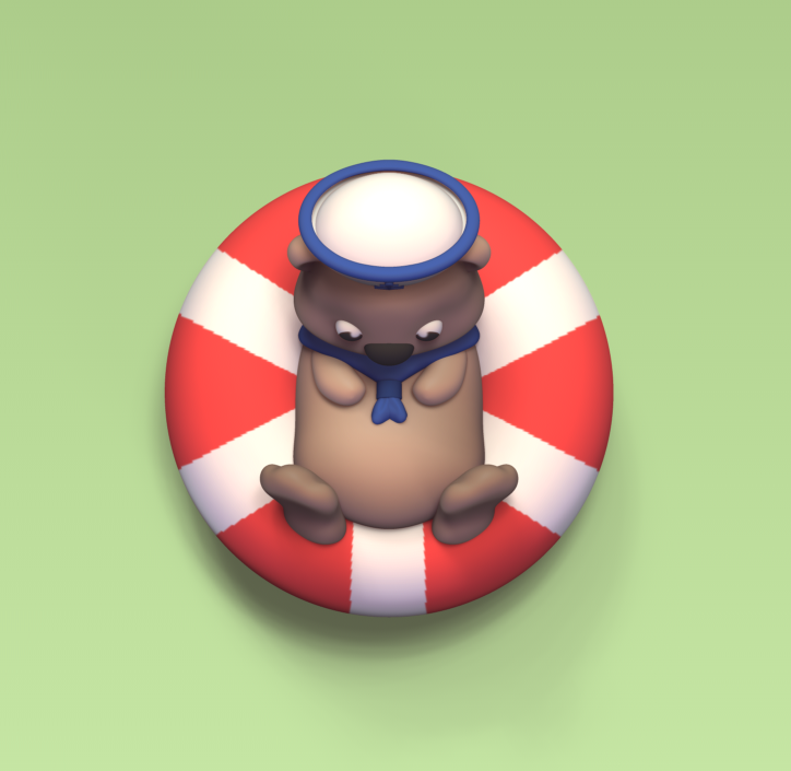 3D file Otter on the Pool Float 🦦 ・3D printer design to download・Cults