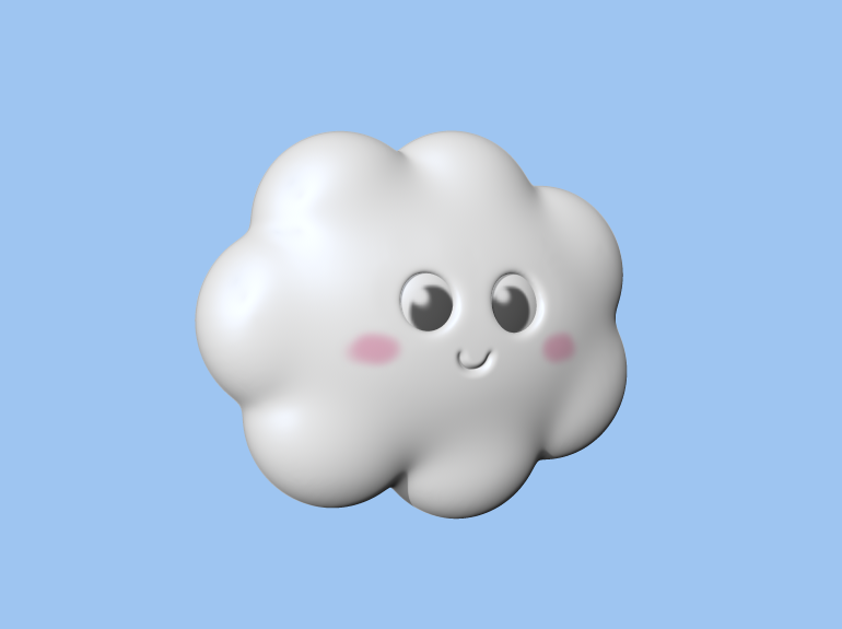 3D file Cute Cloud ☁️ ・3D print design to download・Cults