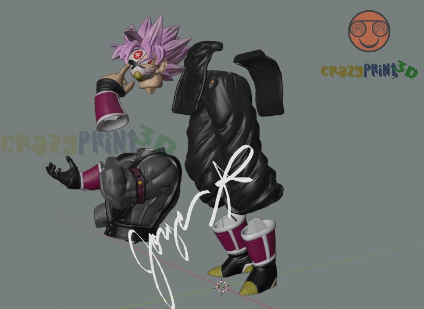 🌹 MASKED ROSE SSJ DRAGON BALL HEROES・ STL File for ・Cults